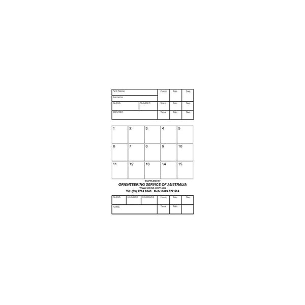 Orienteering Control Cards - Pack of 100 - Victor Wholesale